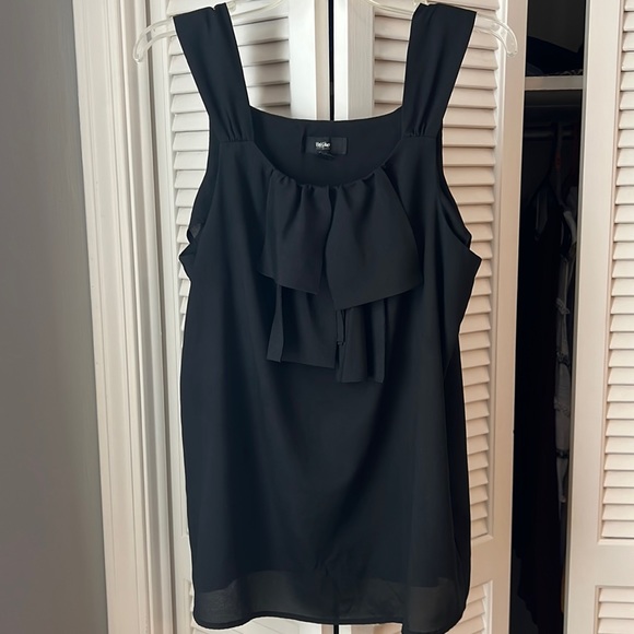 Mossimo Supply Co. | Tops | Gently Worn Black Work Top With Ruffle ...